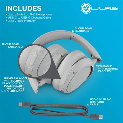 JLab Jbuds Lux ANC Wireless On Ear Headphones Techstop