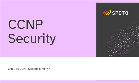 Can I Do Ccnp Security Directly