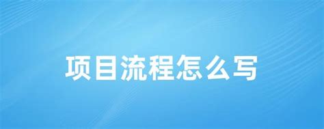 项目流程怎么写 • Worktile社区