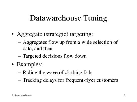 Ppt Data Warehouse Tuning Powerpoint Presentation Free Download Id 514593