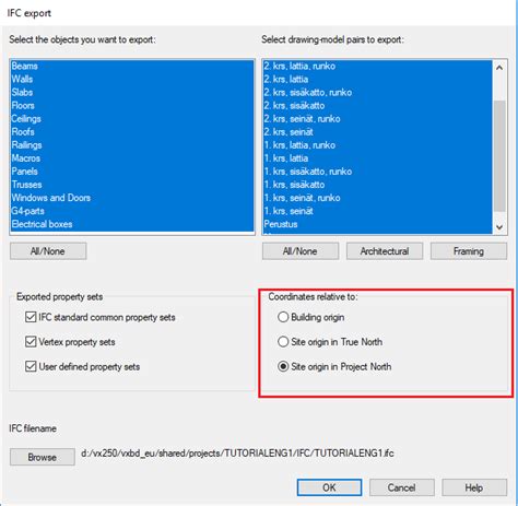 Coordinates In Ifc Export