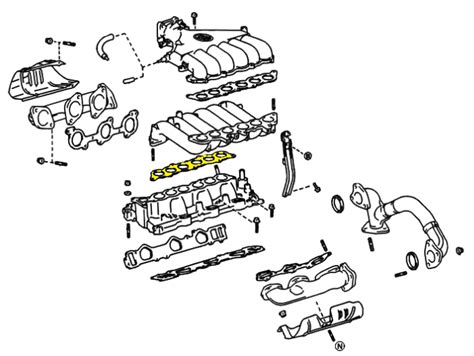 5vz 3 4l Upper Intake Plenum Gasket Genuine 1994 2004 Yota1 Performance Inc