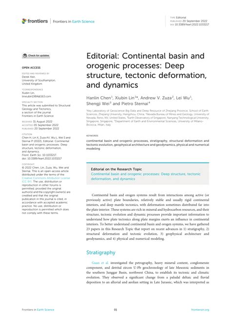 Pdf Editorial Continental Basin And Orogenic Processes Deep