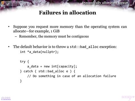dynamically allocating arrays ppt download