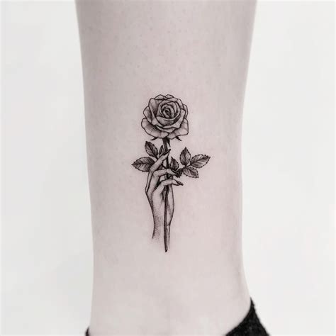 Hand Holding Rose Tattoo Tattoos Hand Holding Rose Cute Tattoos For Women
