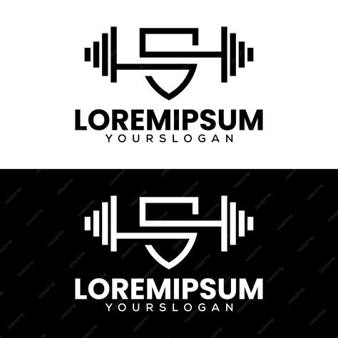 편지 S 체육관 로고 디자인 서식 파일 무료 벡터