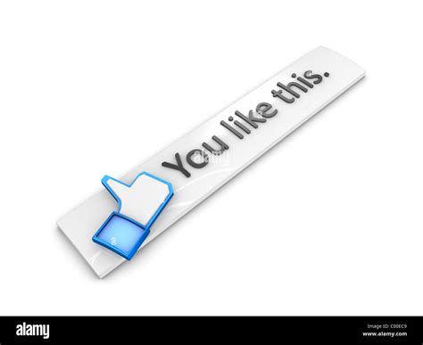 3d Rendering Web Button You Like This Isolated On White Background