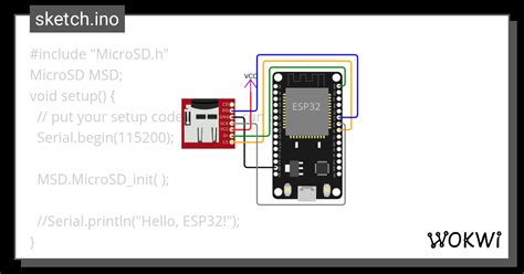 MicroSD Copy Wokwi ESP32 STM32 Arduino Simulator