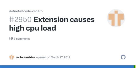 Extension Causes High Cpu Load · Issue 2950 · Dotnetvscode Csharp