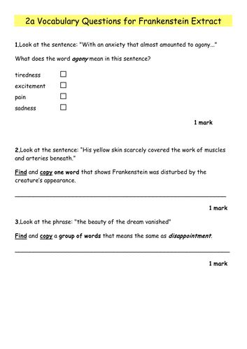 Year 6 Fiction Reading Sats Style Questions Inference Vocabulary And Sats Style Comprehension