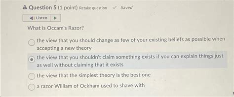 Solved A Question Point Retake Question Chegg Com