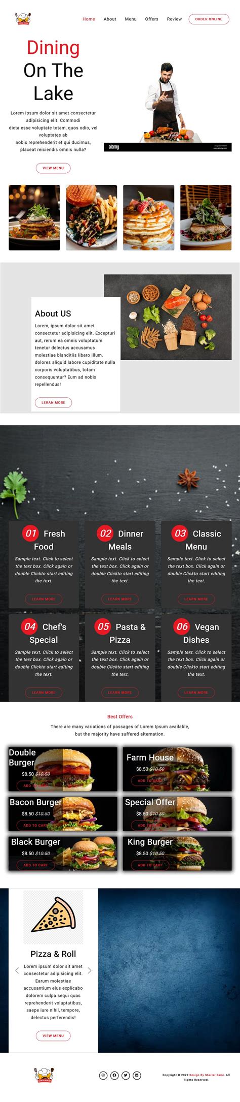 Syed Omer Shariar Sami On Linkedin Restaurant Website With Html5 Css3 Javascript And Bootstrap5