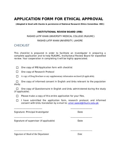 Irb Application Rlkumc Doc Template Pdffiller