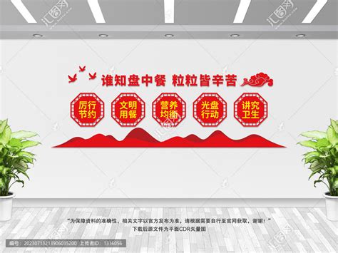 食堂文化墙宣传类展板宣传展板模板设计模板汇图网