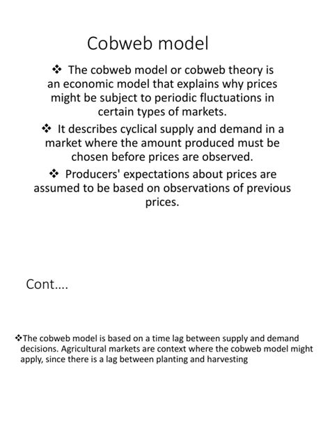 cobweb model pdf epistemology of science market economics