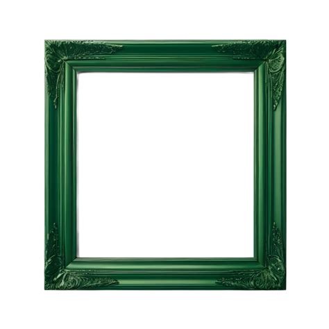 Elegant Green Picture Frame With Ornate Detail 53962825 Png