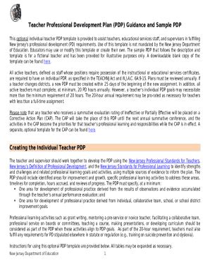 PDP For Teachers Template DOCX Doc Template PdfFiller