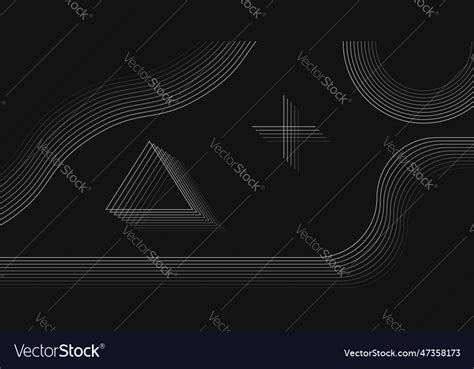 Abstract Lines On Dark Background Geometric Vector Image