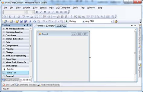 Creating A Simple User Control And Adding It To The Toolbox