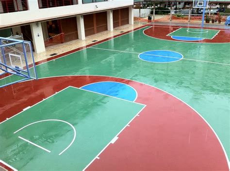 The Newly Painted Basketball Court At Cheng San Community Club Basketball Court Basketball