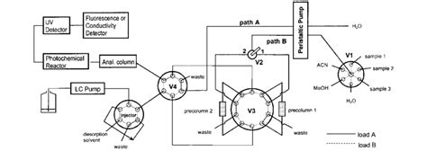 The Schematic Diagram Of Dual Injection On Line Spe Hplc System