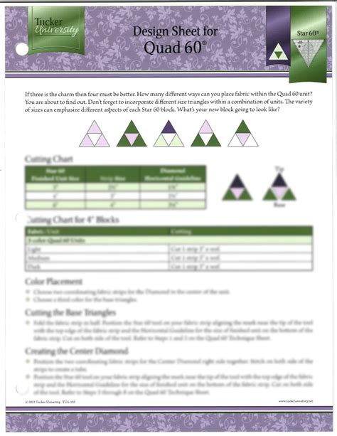 Quad 60 Design Sheet