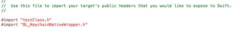 Ios Swift Bridging Header And Visibility Of Obj C Class Stack Overflow