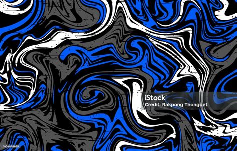 블루 그레이 화이트 블랙 리퀴드 대리석 텍스처 디자인 다채로운 마블링 표면 크림 라인 자연 추상 페인트 디자인 벡터 일러스트 레이 션 0명에 대한 스톡 벡터 아트 및 기타