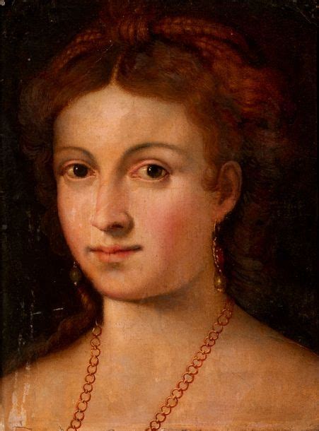 Titian Portrait Of A Lady Known As La Bella Circa 1600 Mutualart