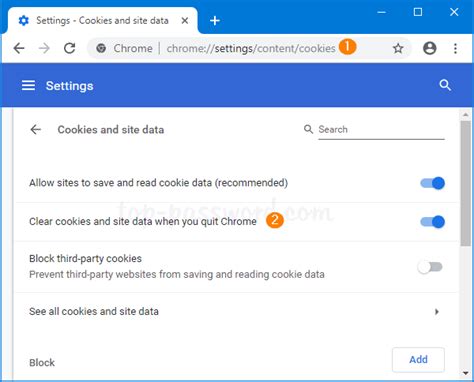 Configure Chrome Firefox Edge To Automatically Clear Cookies On Exit Password Recovery