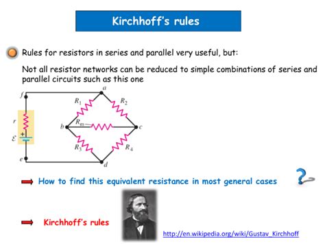 kirchhoff s rules circuit analysis presentation