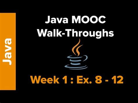 Java MOOC Week Exercises YouTube
