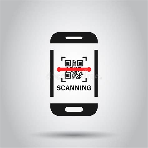 Qr Code Scan Phone Icon In Comic Style Scanner In Smartphone Vector Cartoon Illustration On