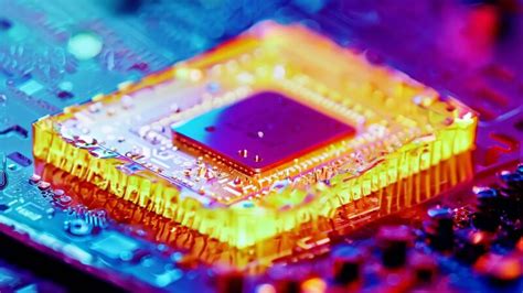 Microchip Production Printing Processor Cpu Component Ai Memory Storage Microelectronics