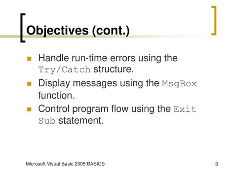 microsoft visual basic 2005 basics ppt download