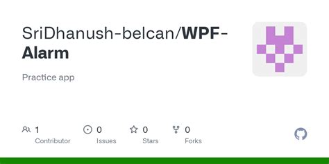 Github Sridhanush Belcan Wpf Alarm Practice App