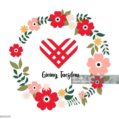 행복한 기부 티스데이 화환 로고 점이 있는 트렌디한 추상 예술 템플릿 소셜 미디어 이야기 배너 초대 카드 포스터 인사말 카드 웹 사이트 헤더에 대 한 평면 배경 세트 0명에