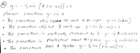 Solved 1 Using The Sinusoidal Function Given In The Diagram Answer