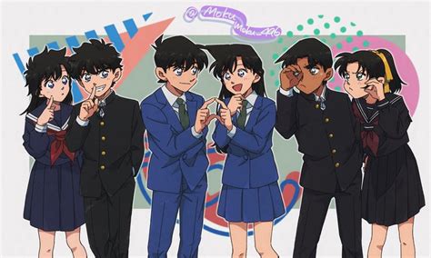 Mouri Ran Kudou Shinichi Kuroba Kaito Nakamori Aoko Hattori Heiji