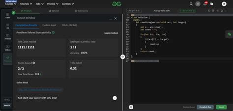 Bhupesh Chavan On Linkedin Gfg Codingchallenge Dsa Binarysearch Geeksforgeeks Problemsolving