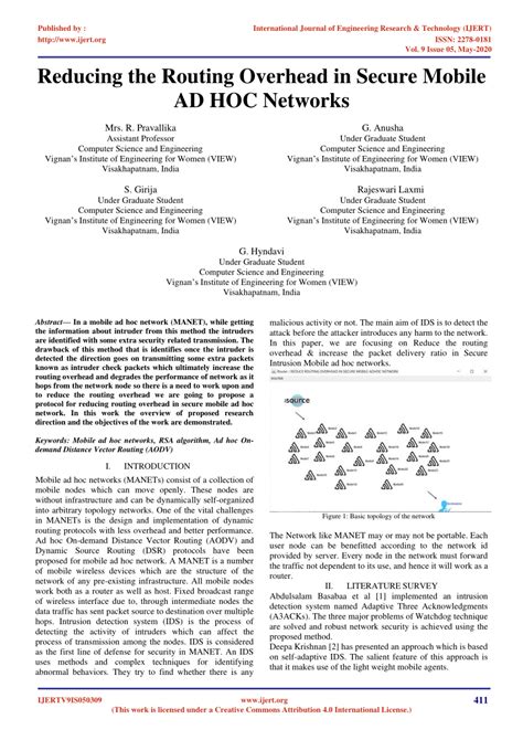 Pdf Reducing The Routing Overhead In Secure Mobile Ad Hoc Networks