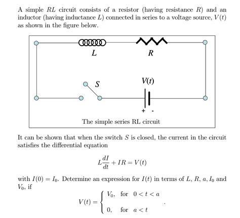 solved a simple rl circuit consists of a resistor having