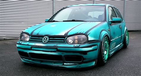 Cartoon Vw Golf Mk4 Gti Really Pops Into Life Carscoops