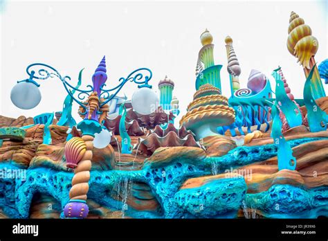 Chiba Japan Mermaid Lagoon Attraction In Tokyo Disneysea Located In Urayasu Chiba Japan
