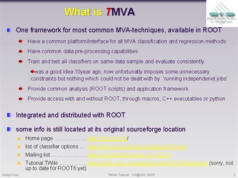 What Is TMVA One Framework For Most Common