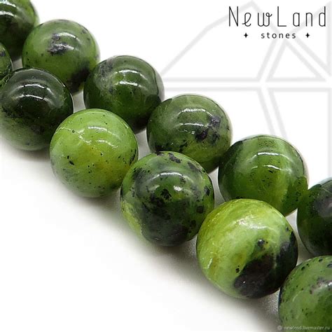 Нефрит Канадский круглый 8 мм > NewLand-furnitura