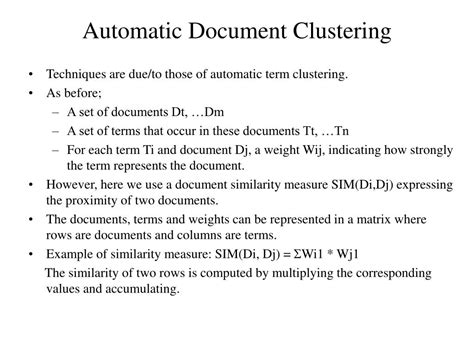 ppt term and document clustering powerpoint presentation free