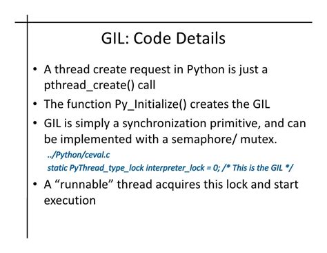 Pycon India 2011 Python Threads Dive Into Gil