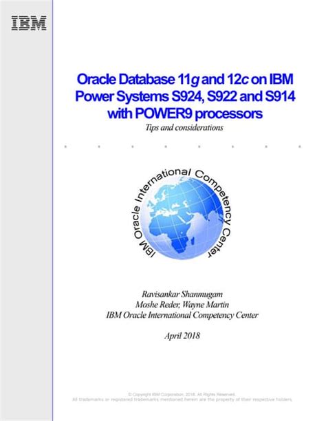 Ibmpower9oracle11g12capril102018finalpdf Cloud Computing