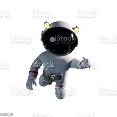 귀여운 만화 화이트 우주 복에 우주 비행사 캐릭터는 무중력 공간에서 무중력 우주 비행사에 대한 스톡 사진 및 기타 이미지 우주 비행사 3차원 형태 사색 Istock